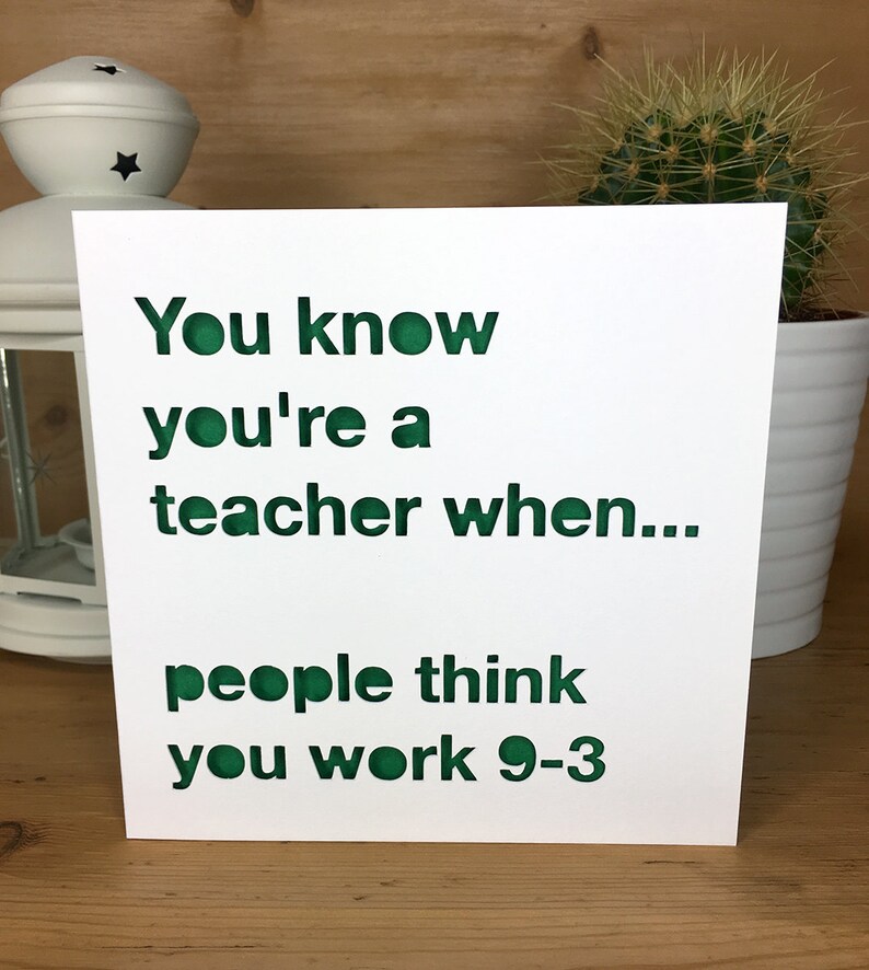 Funny Teacher Card best tutor teacher greetings card | Etsy