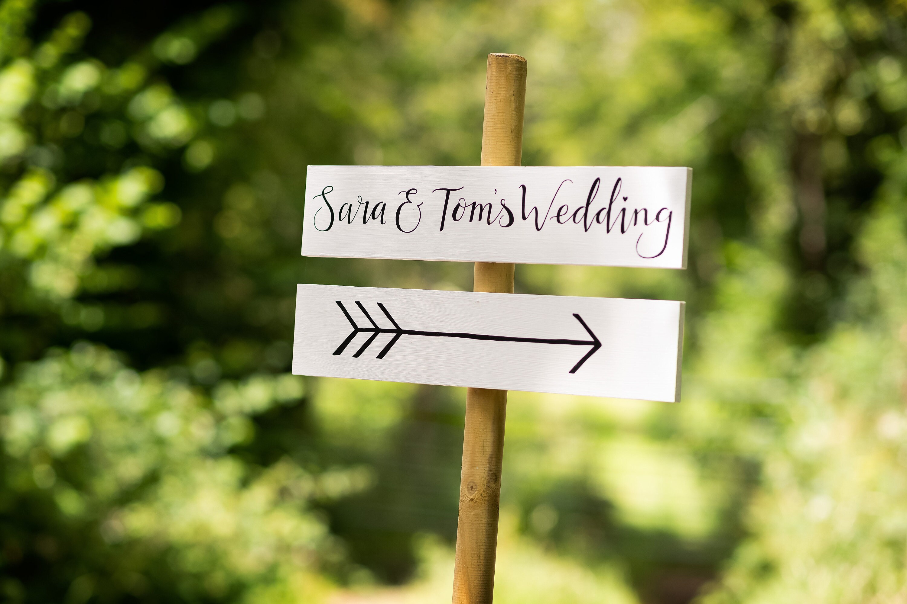 Wedding or Party Direction Signs Hand Painted Calligraphy - Etsy UK