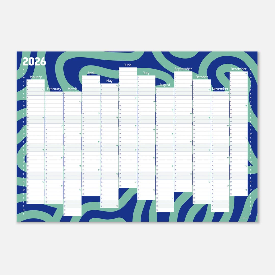 2026 Year-at-a-glance Wall Planner – Visual Home Organisation Calendar ...