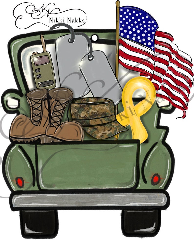 Ruby Lou Sublimation Military Truck Ornament Blank - Etsy