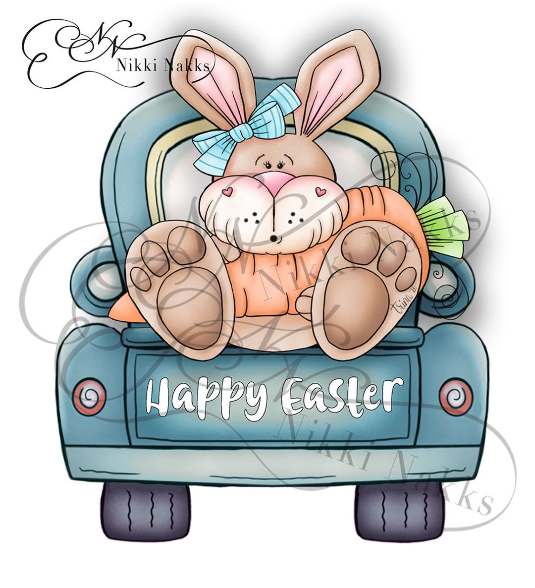Happy Easter Truck Sublimation PNG Files - Etsy