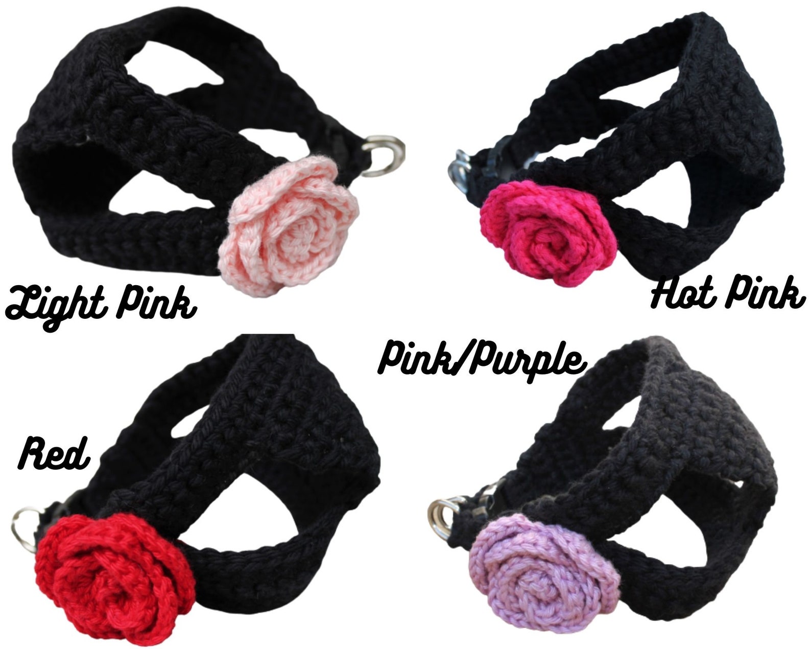 Teacup Harness for 2 to 3 Lb Puppy Dog, XXS, Black Cotton Vest W/custom ...