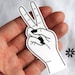Peace Sign Vinyl Sticker - ASL Peace Sign Sticker for Hydroflask ...