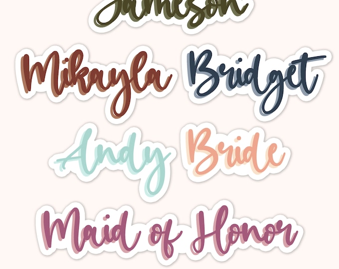 Waterproof Name Decal - Personalized Vinyl Sticker - FULL NAME STICKER ...