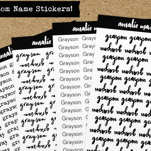 Custom Name Stickers Planner and Journal Sticker Set - Etsy