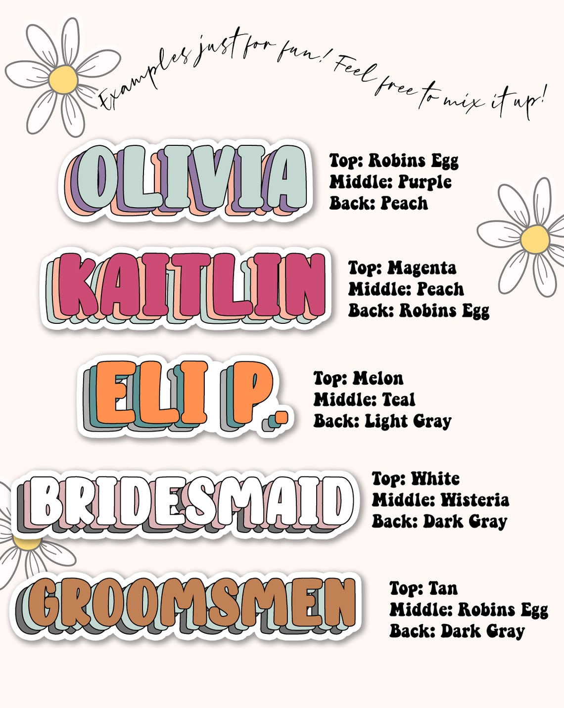 Waterproof Name Decal Personalized Vinyl Sticker NAME - Etsy