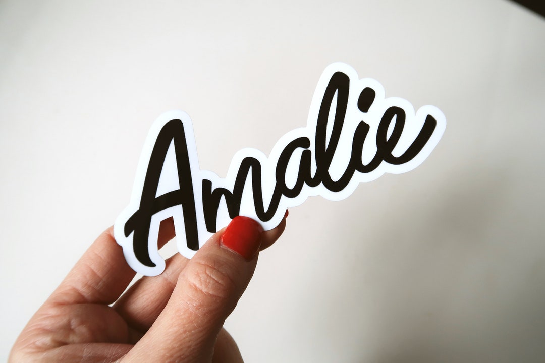 Waterproof Label - Name Sticker - Basic Name Sticker - Vinyl Decal ...