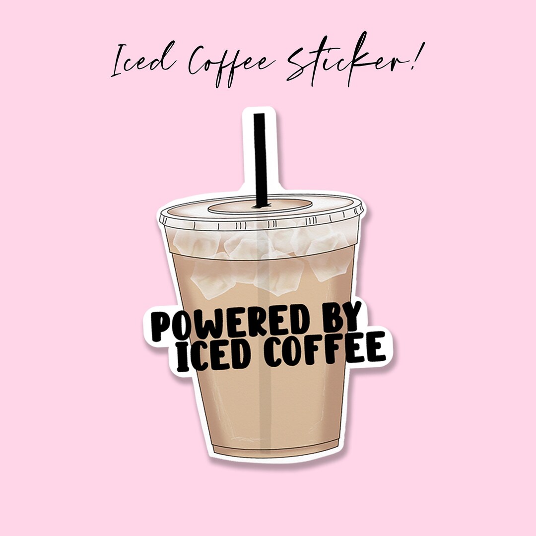 Iced Coffee Lover Vinyl Sticker - Water Bottle Sticker - Coffee Decal ...