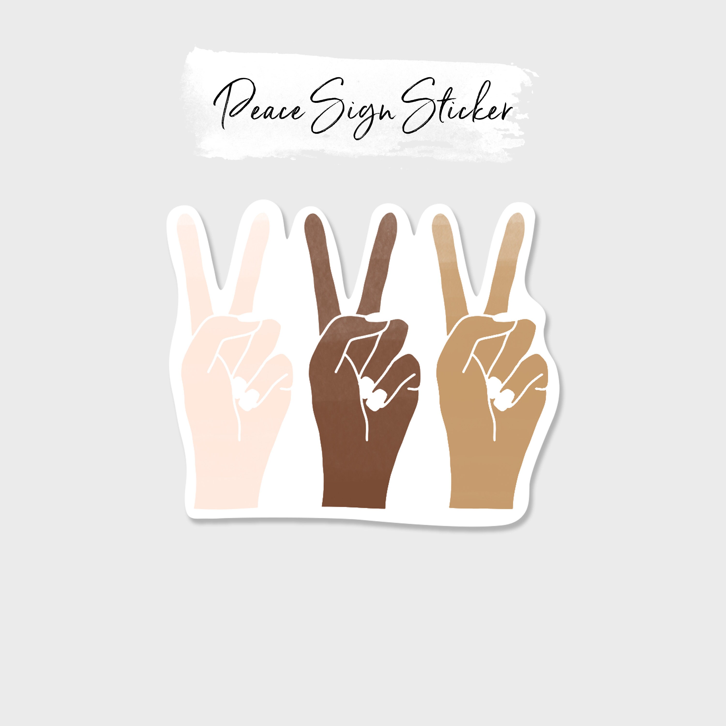 Peace and Love Vinyl Sticker - Multi Race Peace Signs - BLM Sticker ...