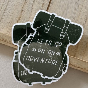 Let's Go Adventure 3” Vinyl Sticker - Water Bottle Sticker Decal ...