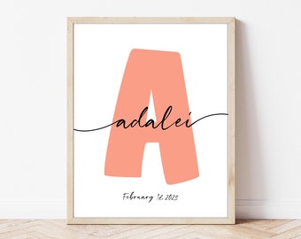Personalized Monogram Name Art for Childrens Room and Nursery, Custom ...