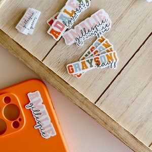 SMALL Waterproof Name Sticker Sets - 1 or 2 Inch Personalized Sticker ...
