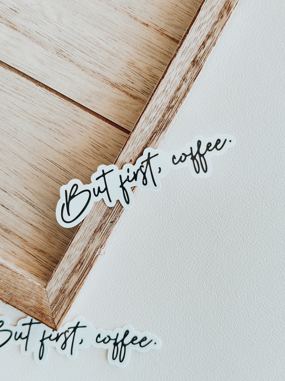 But First, Coffee 3” Vinyl Sticker, Funny Water Bottle Sticker, Hand ...