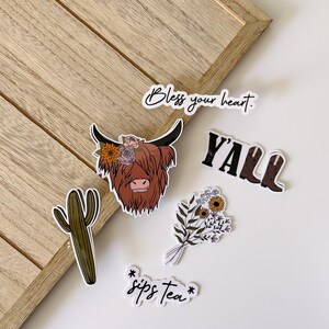 Boho Aesthetic Sticker Pack - Sticker Set of 6 - WATERPROOF STICKERS ...