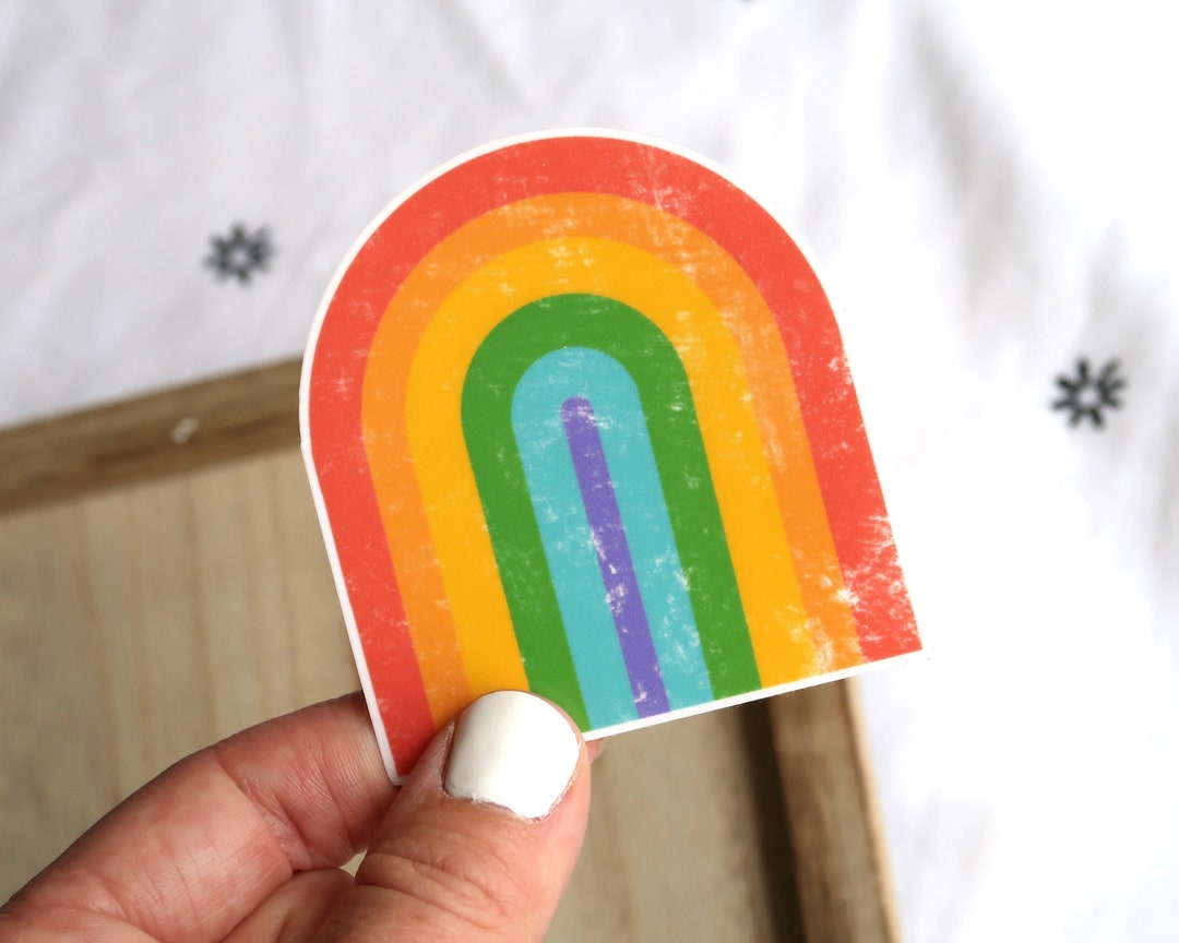 Rainbow Waterproof Vinyl Sticker for Hydroflask - Boho Sticker for Teen ...