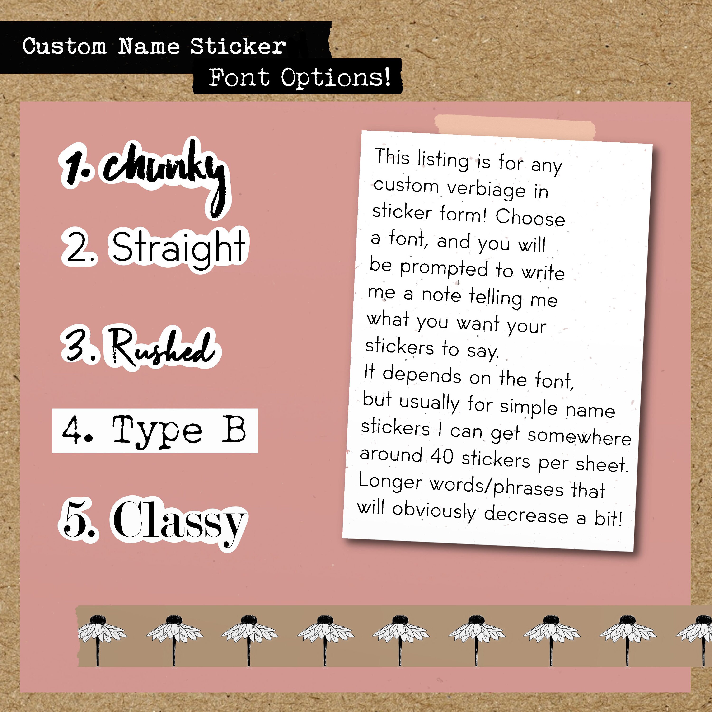 Custom Name Stickers in Color Planner and Journal Sticker - Etsy