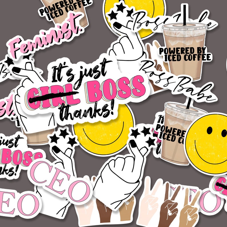 Boss Babe Sticker Pack Small Sticker Set of 8 WATERPROOF | Etsy
