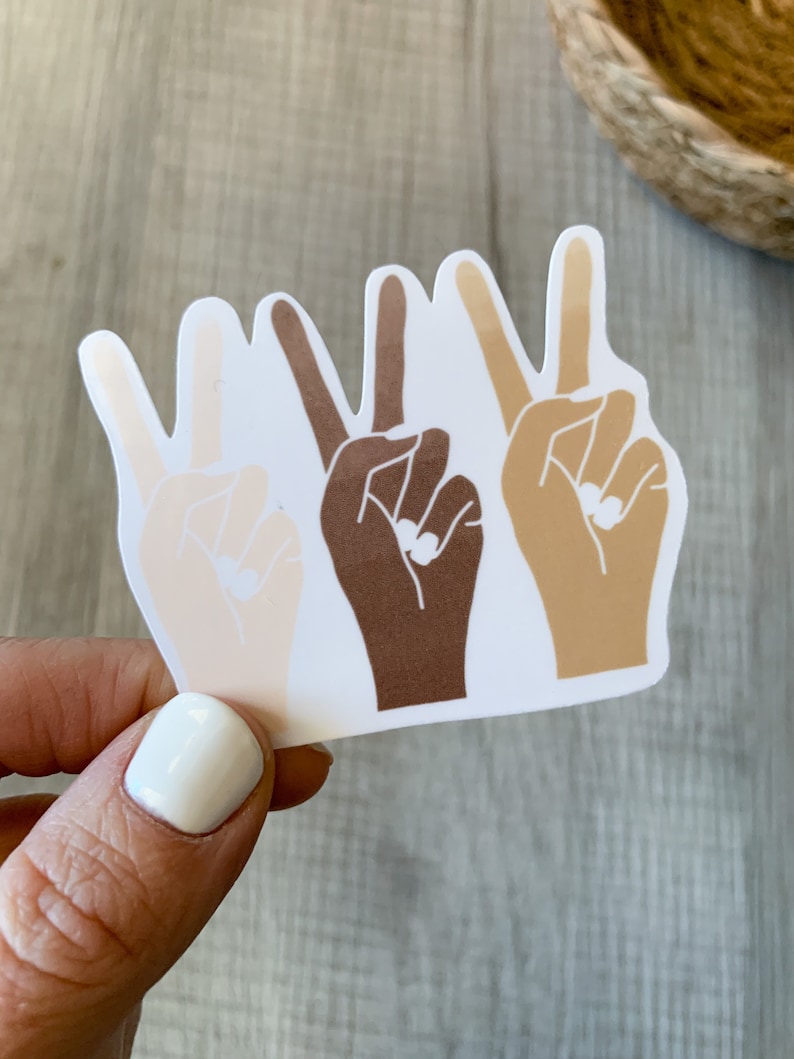 Peace and Love Vinyl Sticker Multi Race Peace Signs BLM - Etsy