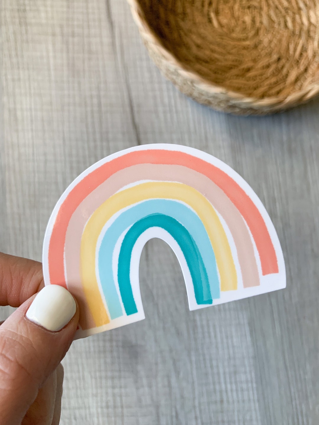 Rainbow Waterproof Vinyl Sticker - Kiss Cut Sticker - Rainbow Sticker ...