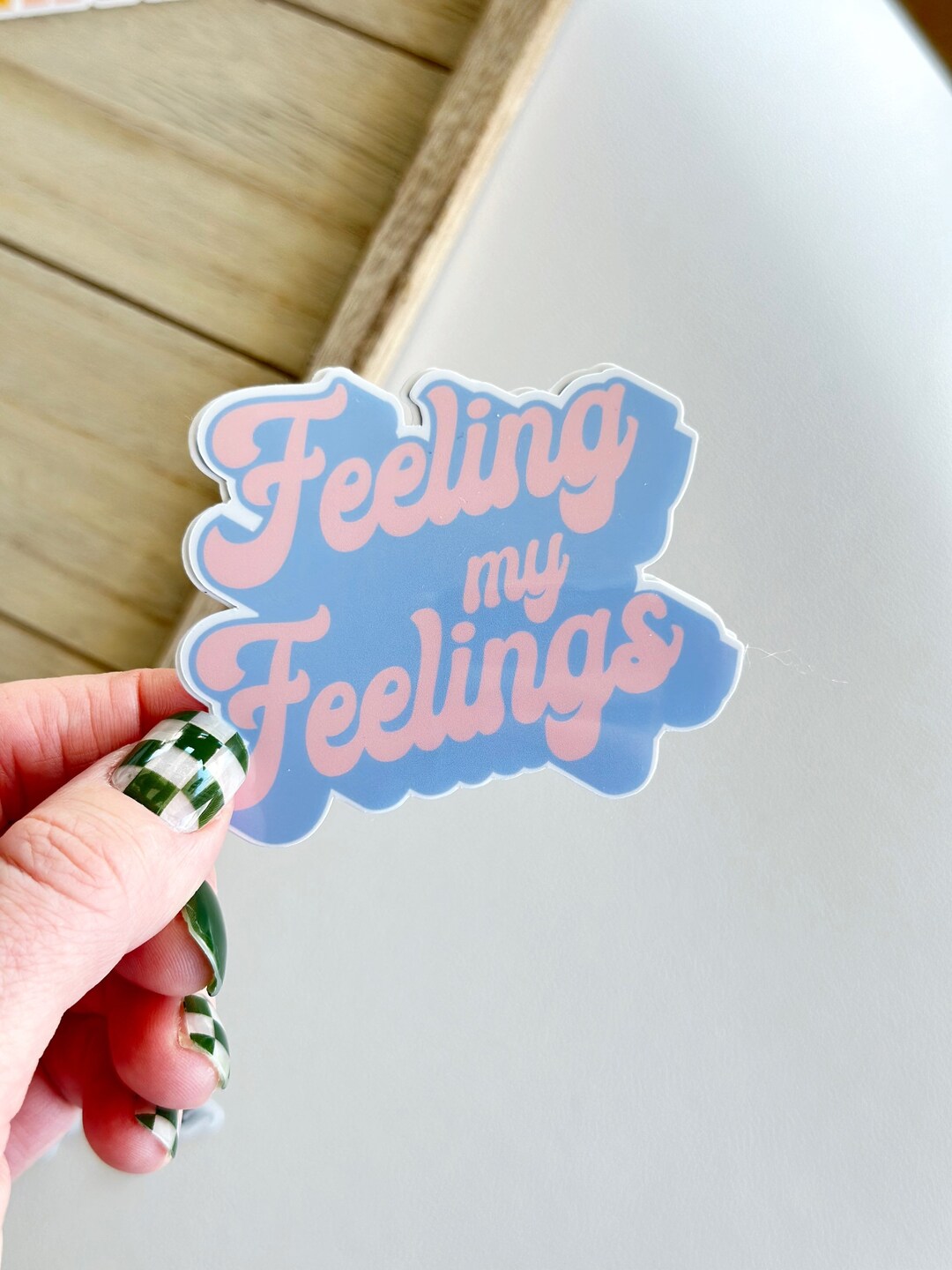 Retro Feel Mental Health Vinyl Sticker - Waterproof Sticker, Laptop ...