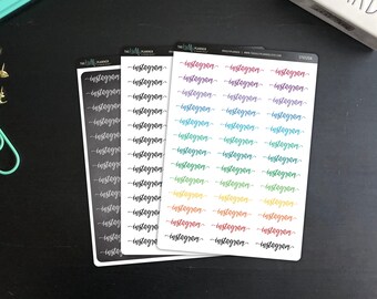 Typography stickers | Etsy