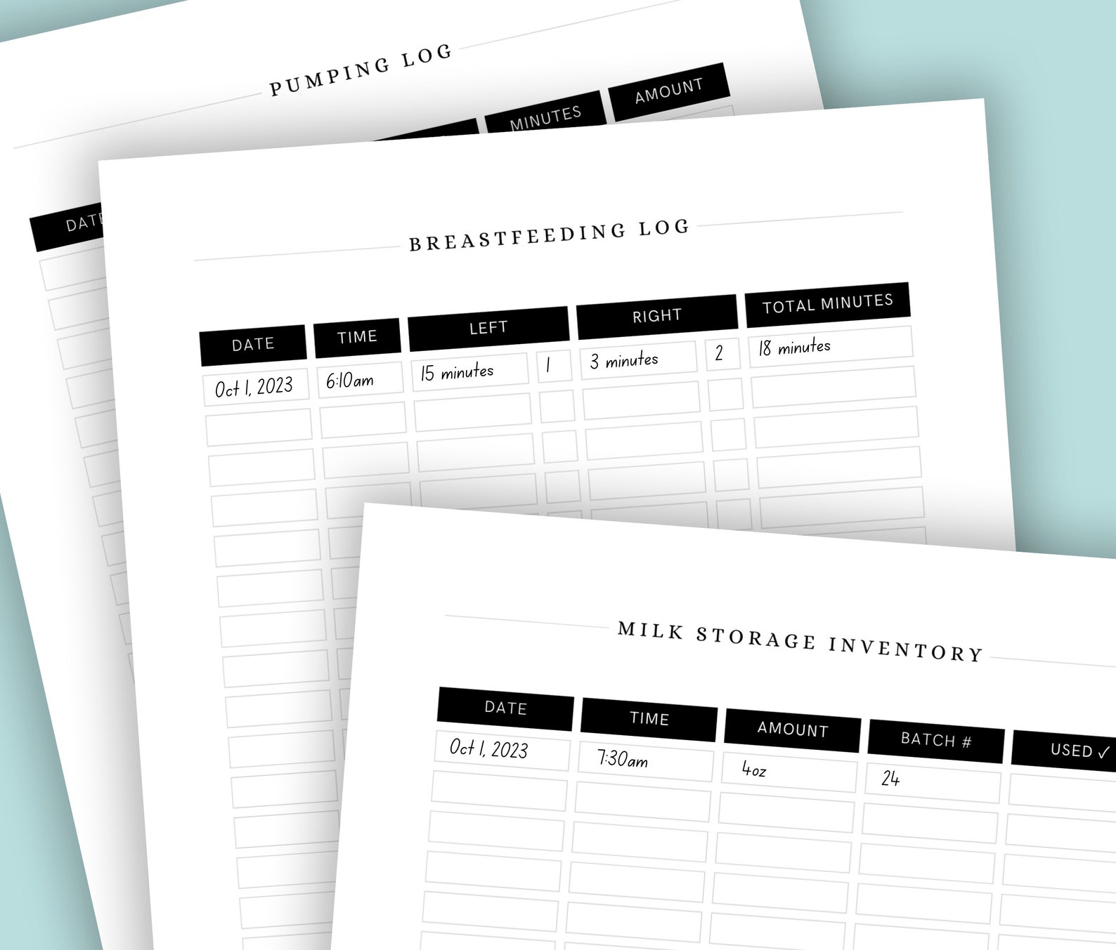 Printable Baby Feeding Templates. Baby Feeding Log Editable in Canva ...