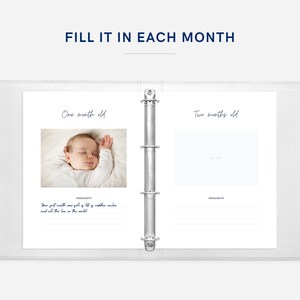 Printable Baby Milestone Book. Birth to 5 Years. Editable in Canva ...