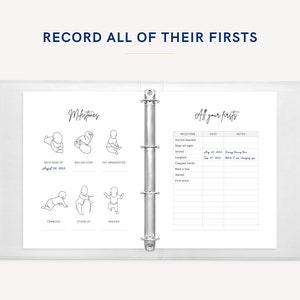 Printable Baby Milestone Book. Birth to 5 Years. Fully Editable in ...