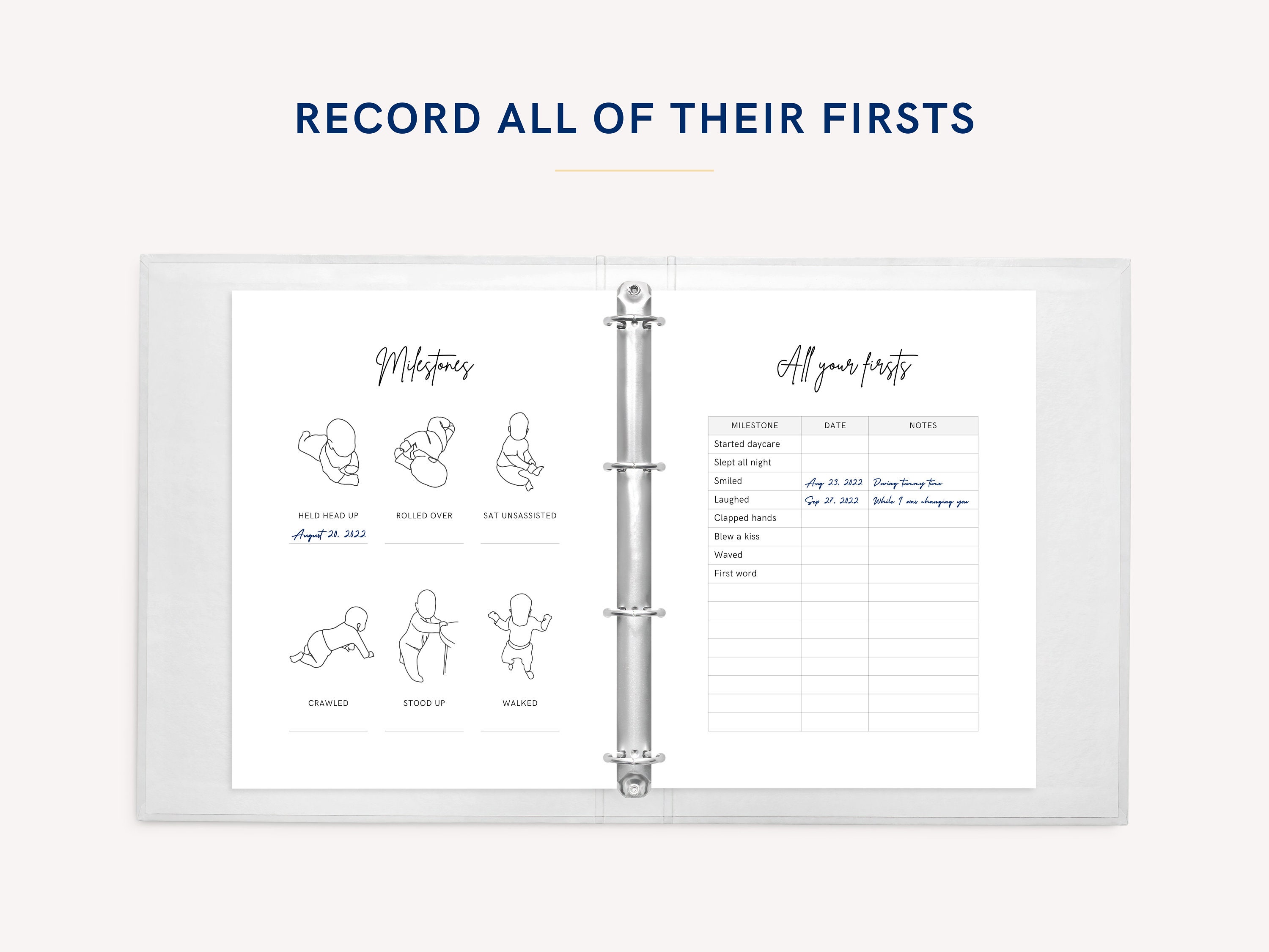 Printable Baby Milestone Book. Birth to 5 Years. Fully - Etsy