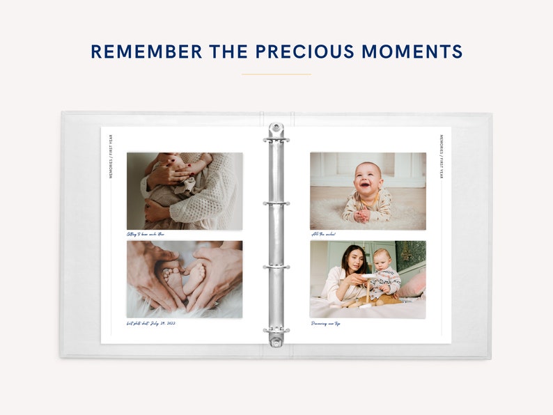 Printable Baby Milestone Book. Birth to 5 Years. Fully Editable in ...