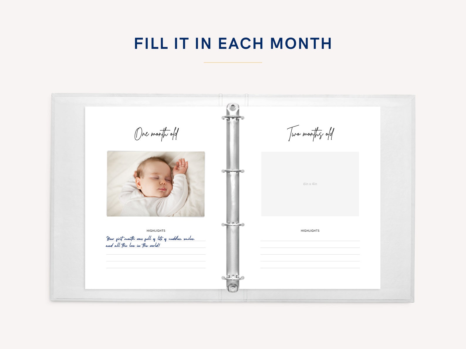 Printable Baby Milestone Book. Birth to 5 Years. Fully Editable in ...