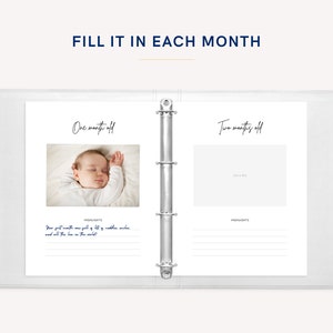 Printable Baby Milestone Book. Birth to 5 Years. Fully Editable in ...