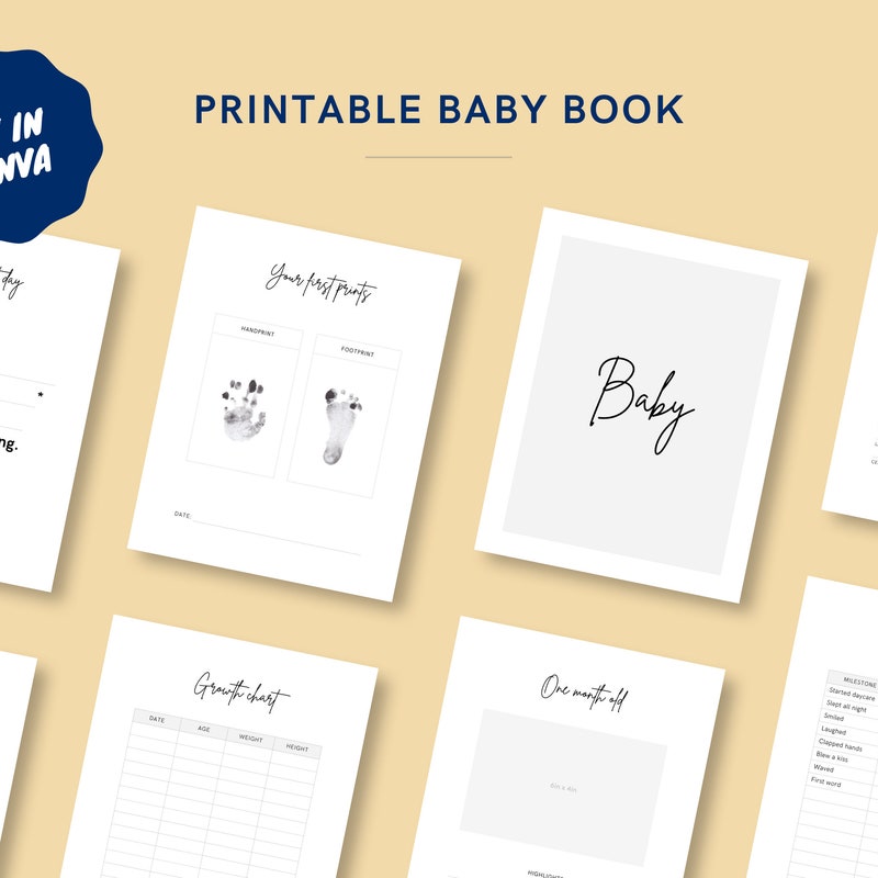 Printable Baby Book - Etsy