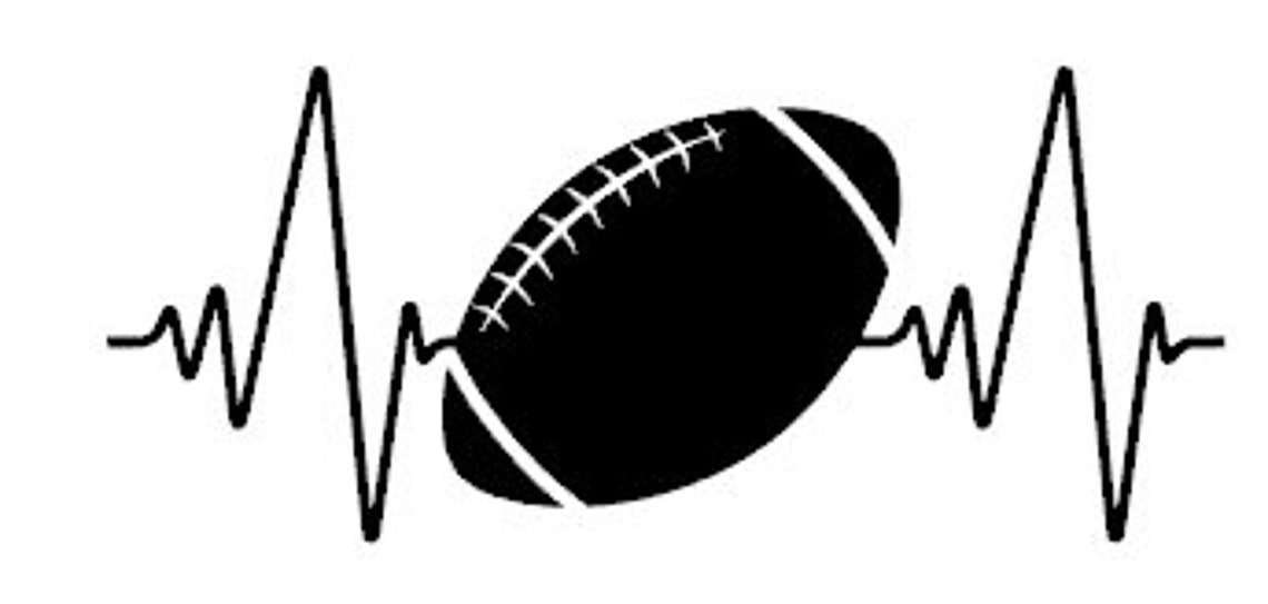Football Heartbeat Decal Car Decal Laptop Decal Window - Etsy