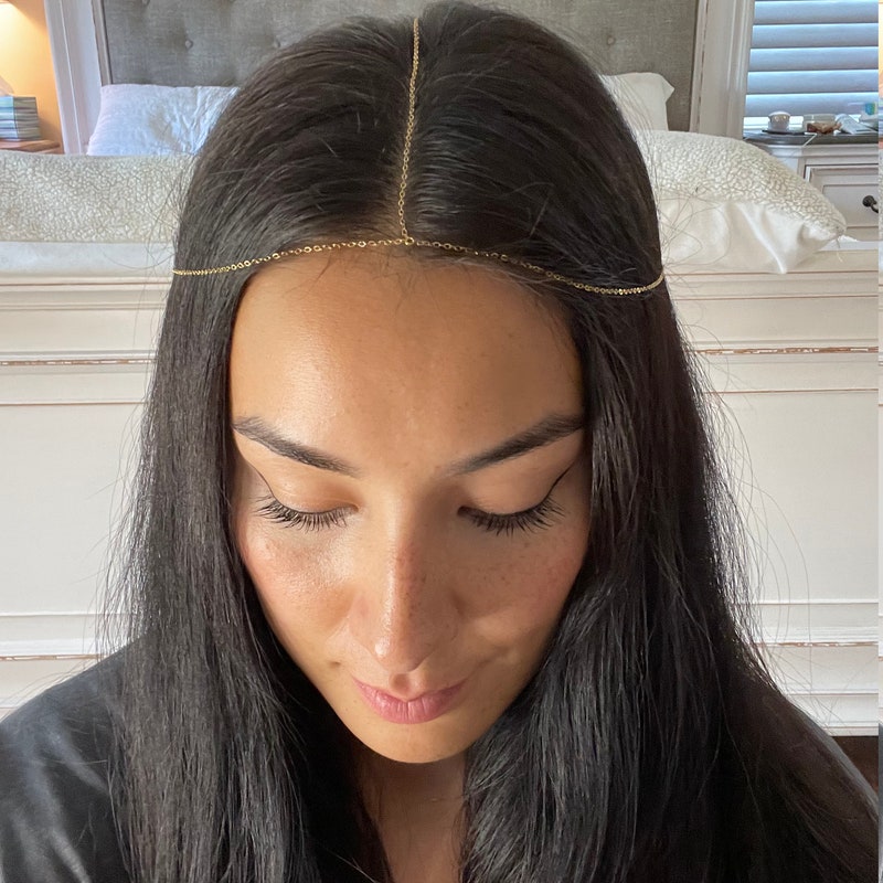 Gold Head Piece - Etsy