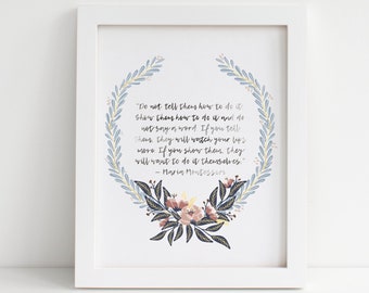 INSTANT DOWNLOAD Maria Montessori Quote Print Montessori | Etsy