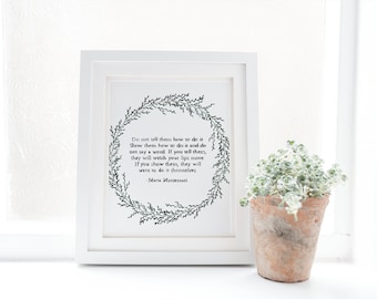 INSTANT DOWNLOAD Maria Montessori Quote Print Montessori | Etsy