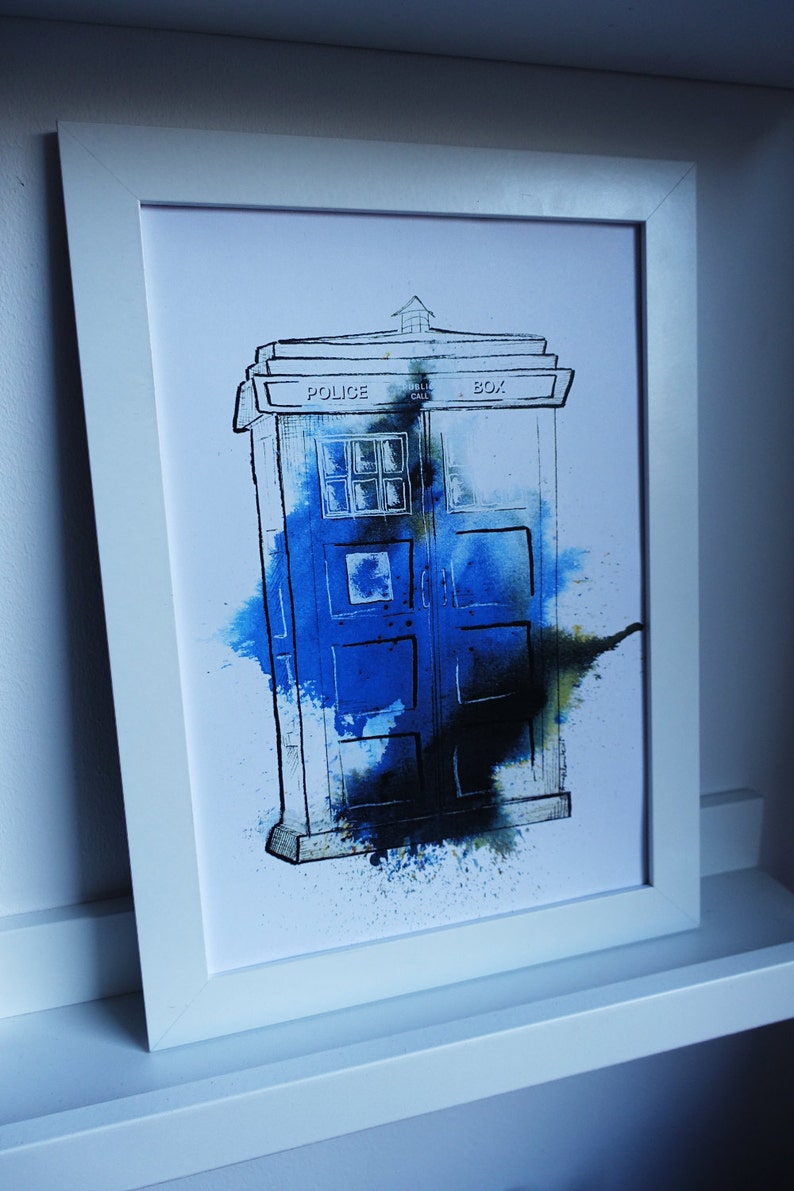 Tardis Abstract Style, Doctor Who Art, Geeky Print of My Original ...