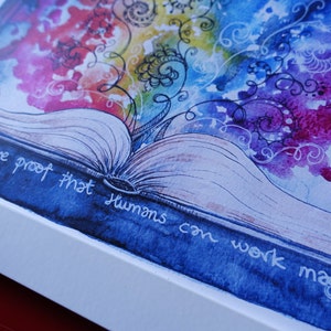 Rainbow Book, Zentangle Doodle Art. Print of My Original Painting. - Etsy