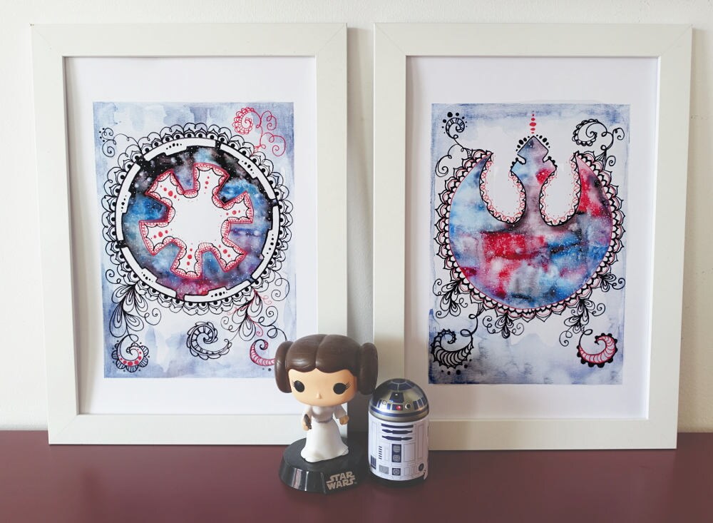 Alliance Starbird Imperial Crest Star Wars Symbol Print of - Etsy
