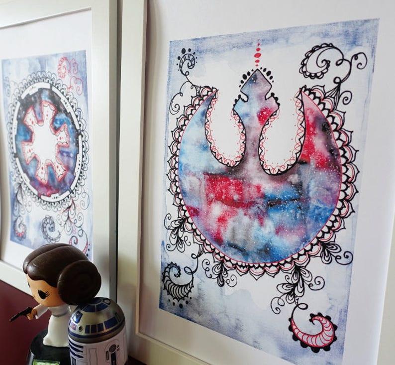 Alliance Starbird Imperial Crest Star Wars Symbol Print of - Etsy