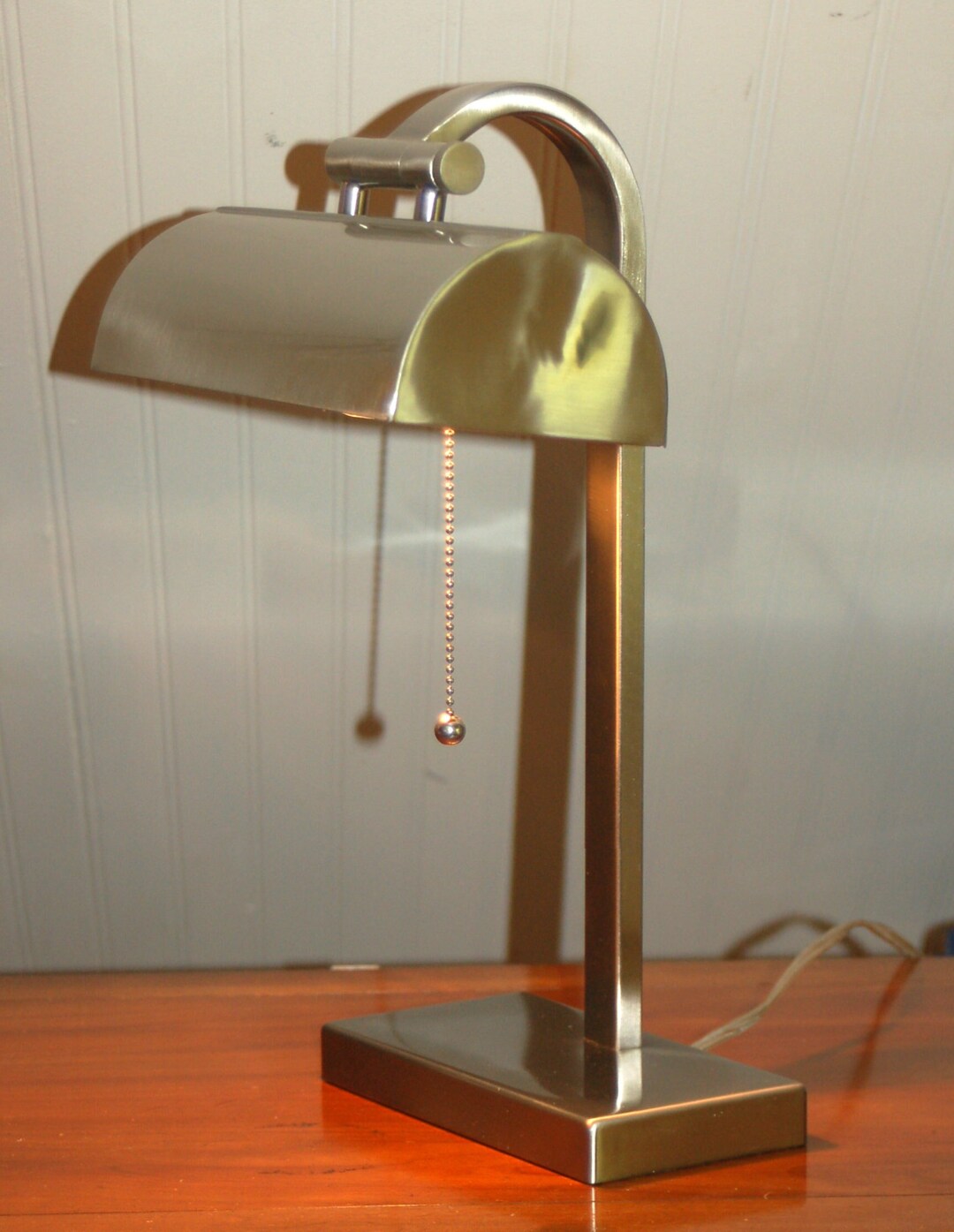 MID-CENTURY MODERN Desk Lamp Stainless Steel Hollywood Regency ...