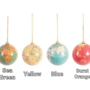 Christmas Travel Gift. Globe Bauble. Globe Ornament. Map - Etsy