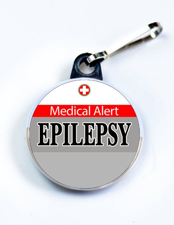 Medic Alert Epilepsy Medic Alert Pin Button With Zipper - Etsy Australia
