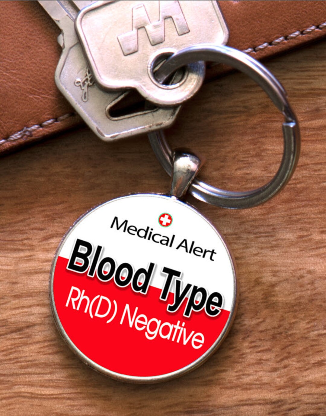 Medical Alert Keyring, Blood Type Rhd, Medical Alert Tag - Etsy
