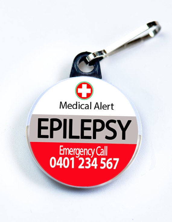 Medic Alert Epilepsy Emergency Contact Number Metal Button | Etsy