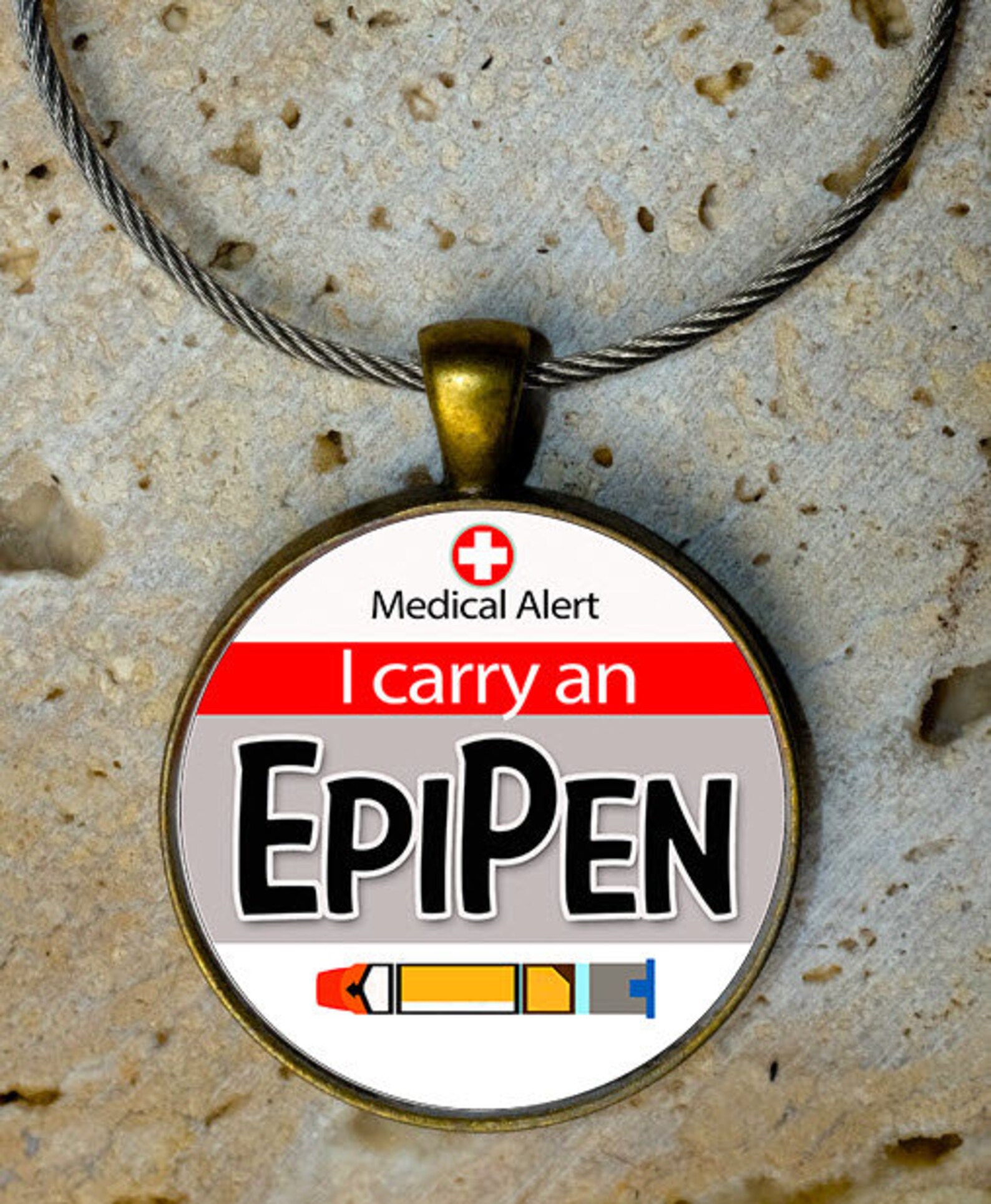 Medic Alert, Medical Alert Bag Tag - I Carry an Epipen, Medical Alert ...