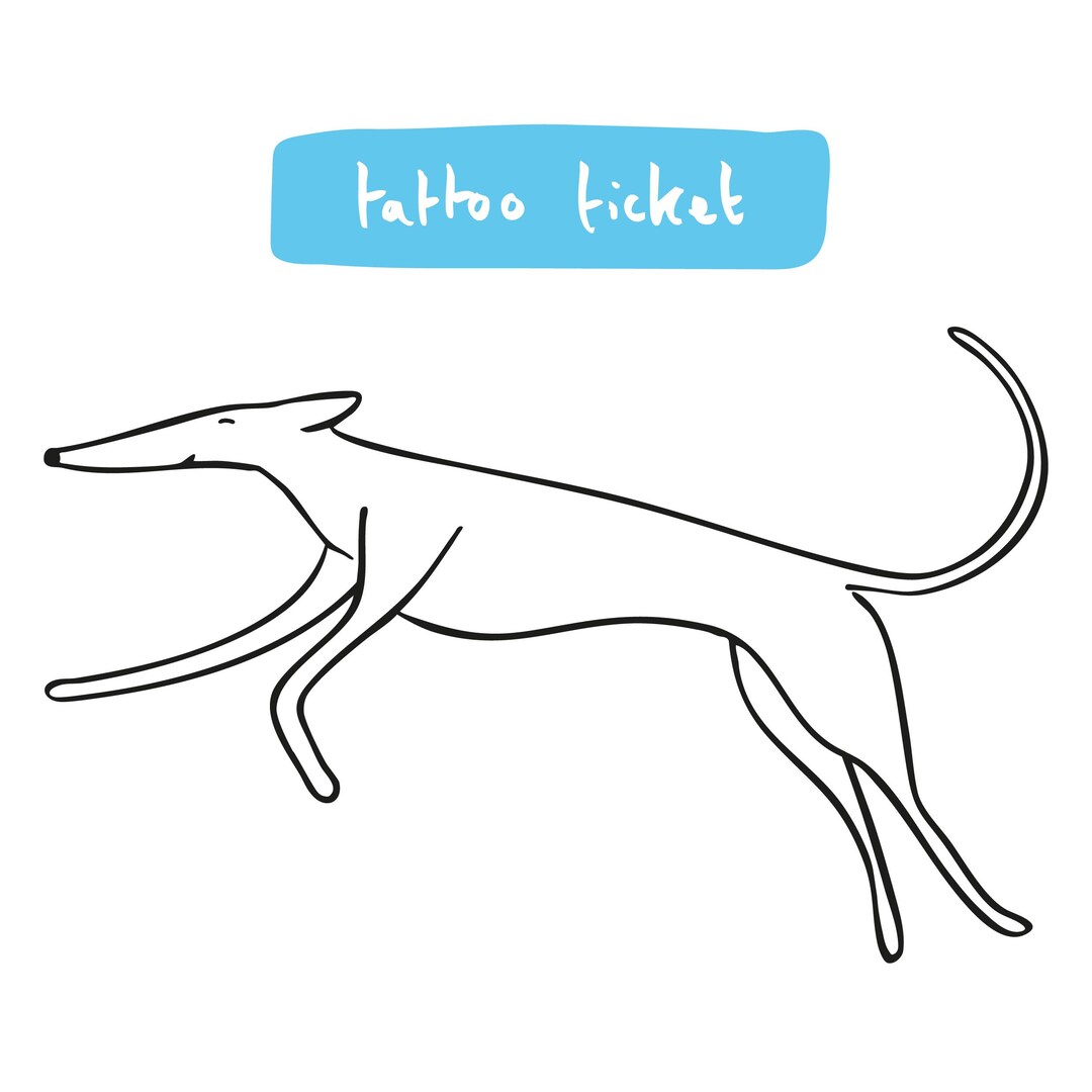 Greyhound Tattoo Ticket | Running Lurcher Line Art Tattoo Design | Dog ...