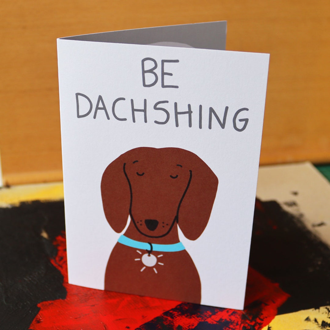Dachshund Greeting Card, Sausage Dog Greeting Card - Etsy