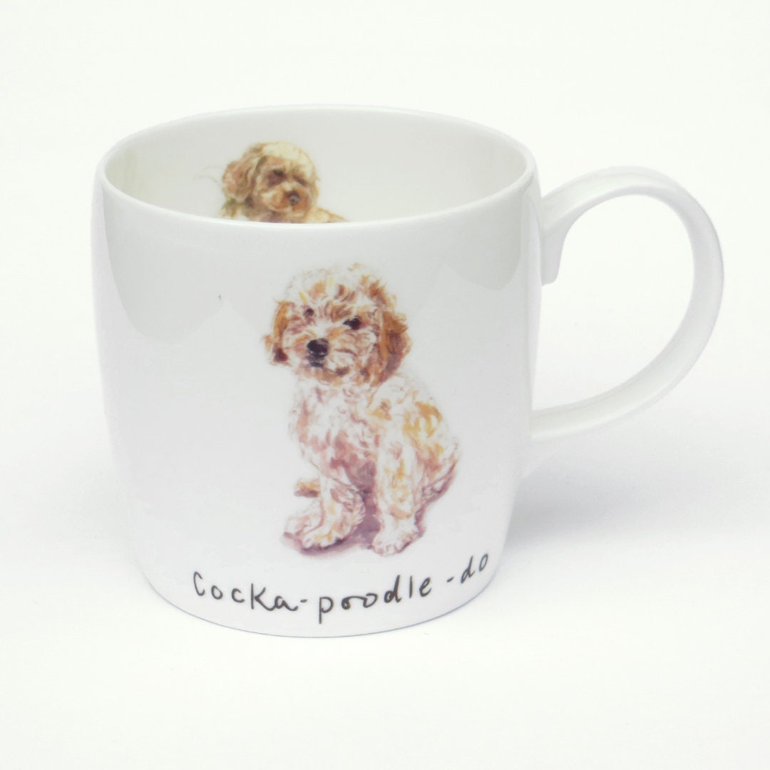 Cockapoo Dog Mug, Fine Bone China Dog Art Mug, Made in the UK - Etsy